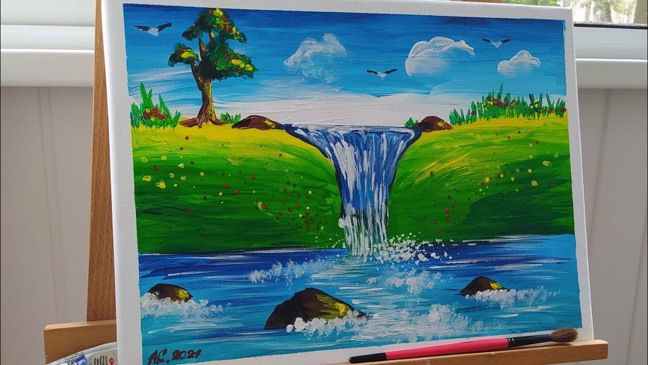 Рисуем водопад