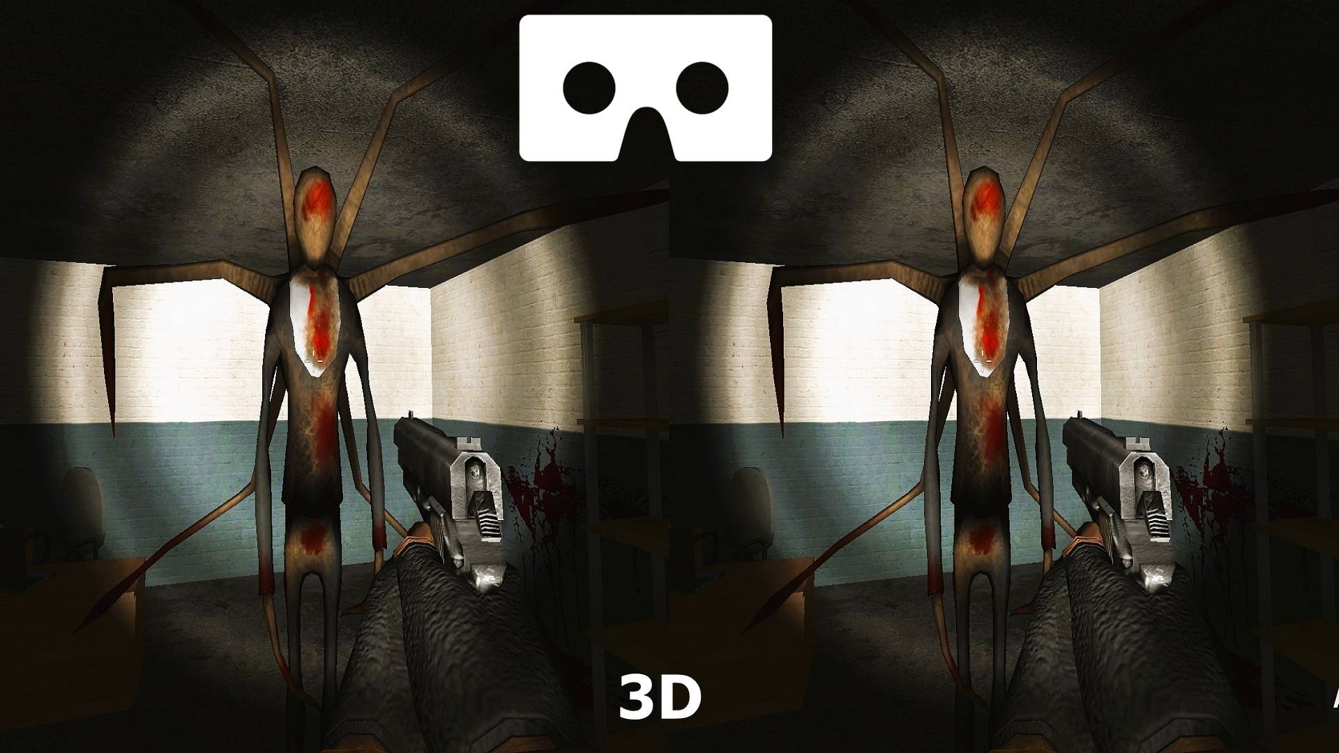 Slenderman Shooting Season 3D VR  video SBS VR Box google cardboard