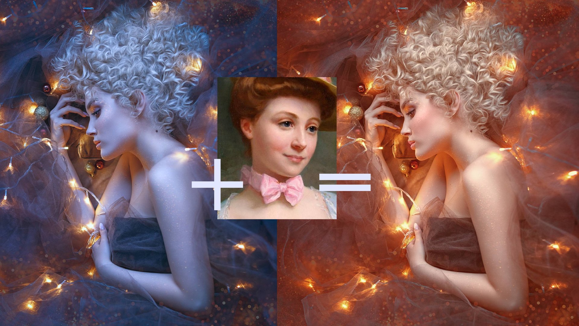 Цвет кожи как на картине.