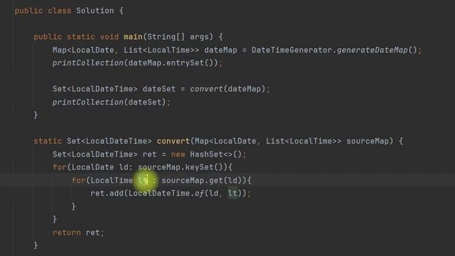 LocalDateTime Map Set convert #Java