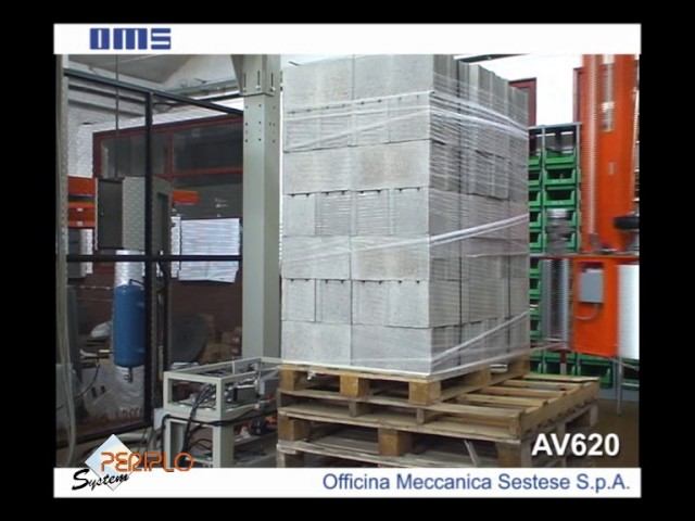 Эффективный способ упаковки газосиликата на паллетообмотчике ОМС AV620