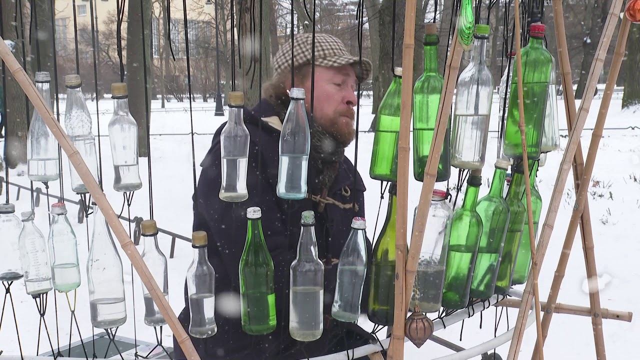 В лесу родилась ёлочка на бутылофоне