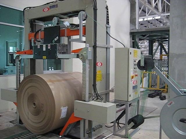 Упаковка рулонов бумажной продукции на машине ОМС RG08S