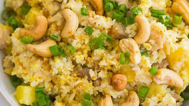 Рис с кешью и арахисом.