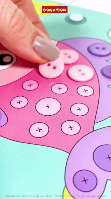 Набор для творчества Картина из пуговиц для малышей Рыбка #Shorts,#bondibon,#длядетей,#развивающая