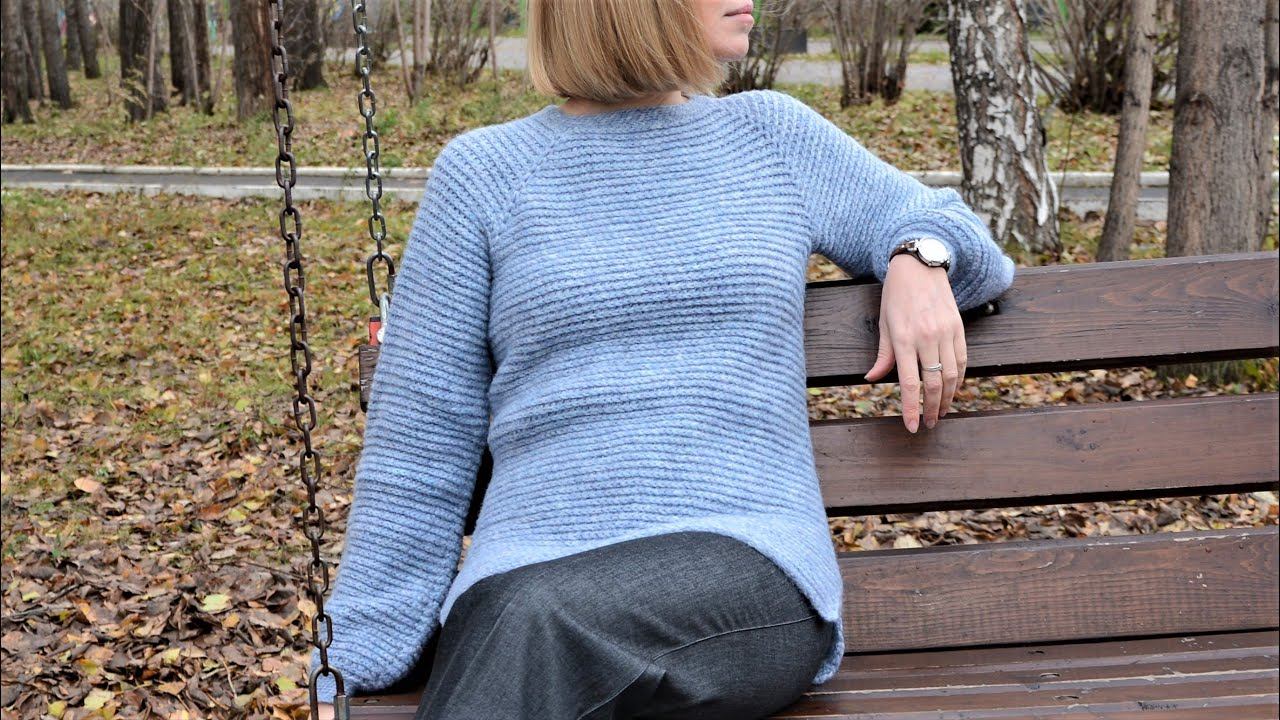 Теплый зимний Женский свитер. Вязание крючком. Warm winter sweater for women. Crochet Tutorial