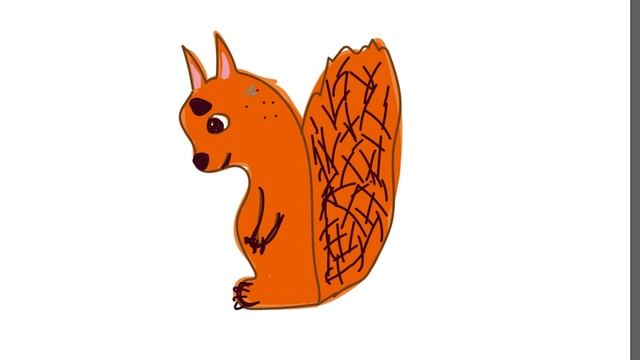 Рисуем милую белочку часть 94