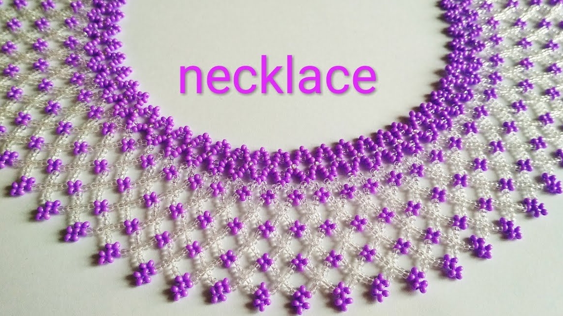 Колье Нежность из бисера. МК