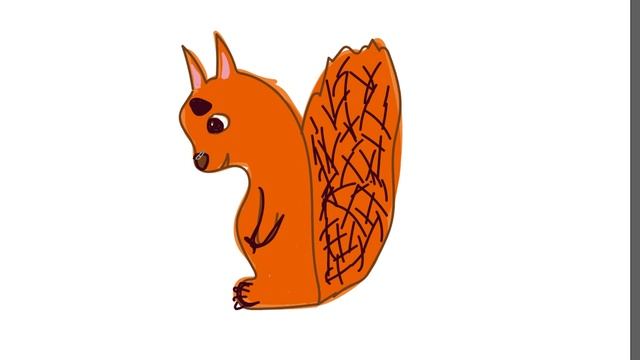 Рисуем милую белочку часть 91