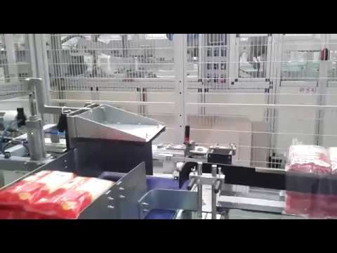 Упаковка в стрейч пленку пачек риса