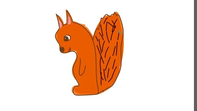 Рисуем милую белочку часть 81