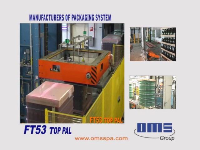 Упаковка продукции стекло бутылка на термоусадочном оборудовании компании OMS Италия