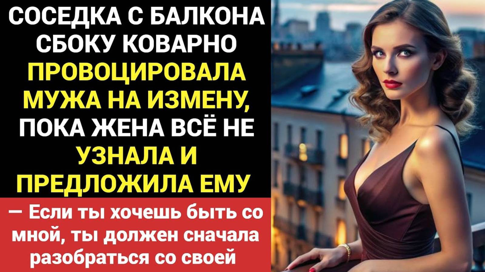 Истории из жизниИзмена мужа. Соседка с Балкона Сбоку Соблазнила Женатого Показами Ночнушек