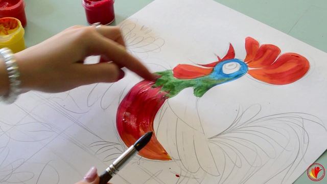 ПЕТУШОК | ПЕТРИКОВСКАЯ РОСПИСЬ | Кружок "ХУДОЖЕСТВЕННАЯ РОСПИСЬ". руководитель ХАРИТОНОВА И.А.