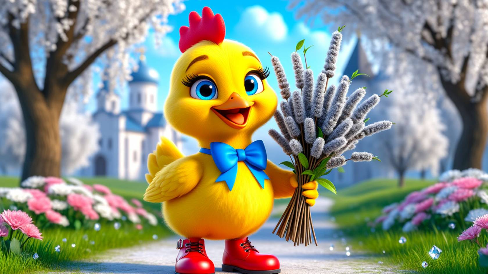 С Вербным Воскресеньем! Мультяшные Поздравления и Пожелания! Песенки и Мультики для Детей