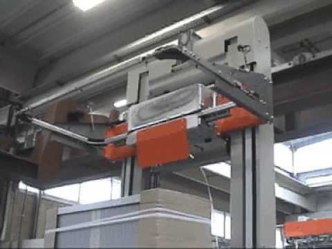 Упаковка шкафов на машине 06RG производство компании ОМС