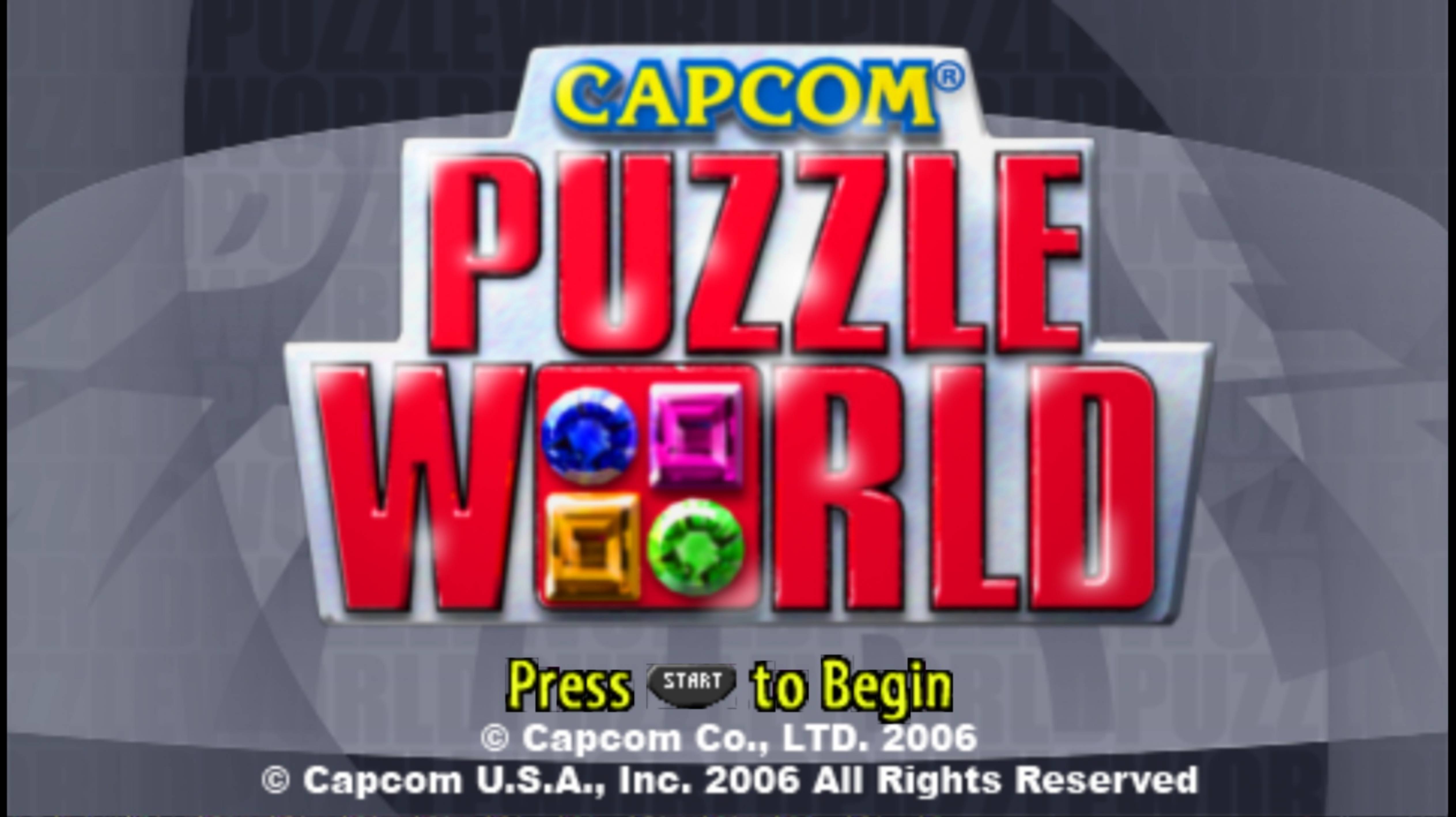 Capcom Puzzle World PSP PAL EU Retro Collection Disc Menu (ULES-00647)