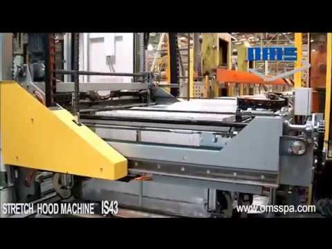 Упаковка блоков в стретч худ на машине ОМС IS43