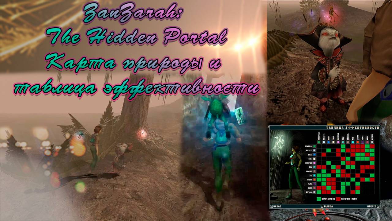 ZanZarah: The Hidden Portal 8 серия Карта природы и таблица эффективности