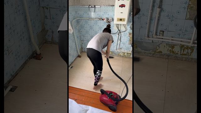 Замена двп на фанеру 6 мм под линолеум на кухне в хрущевке