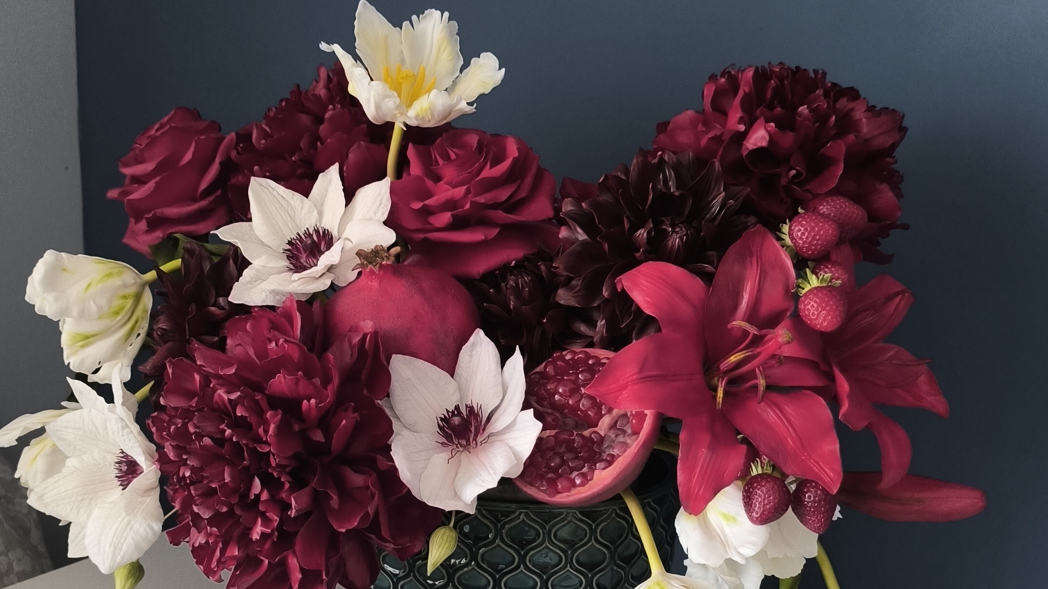 Композиция «Рубиновая Магия» из холодного фарфора / мои работы Мурзилкина Ольга