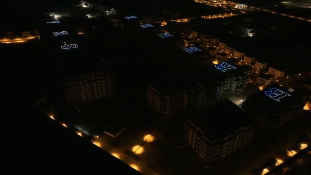 Ночной вид на курорт Sea Breeze (Азербайджан)