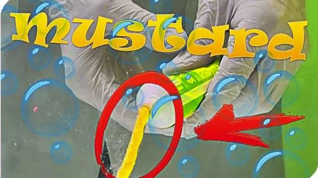 ✅ Experiment. Squeezed mustard under water. Do not repeat it ❗❗❗