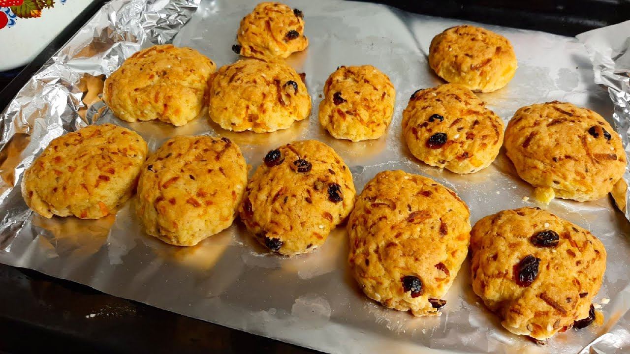 Шикарное печенье из ТЫКВЫ. 20 минут 50 рублей и 13 печеней на вашем столе. Вкусный десерт из тыквы.