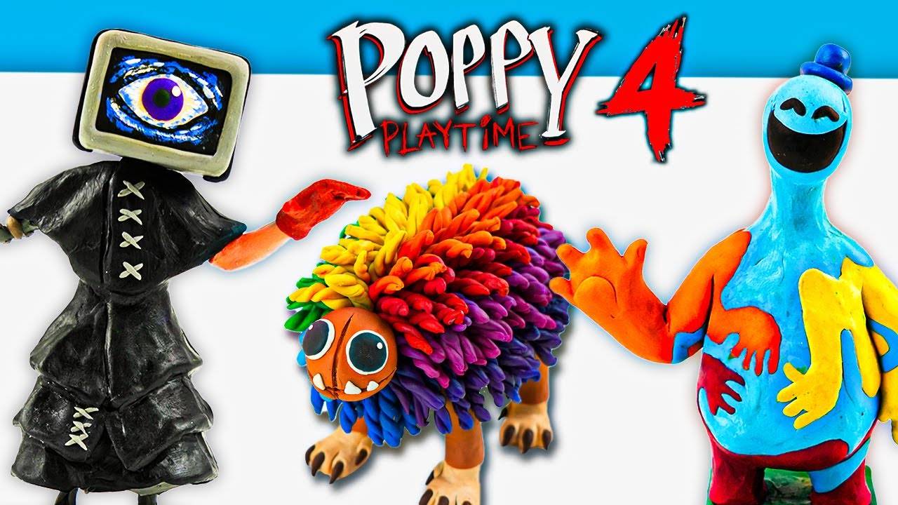 Лепим Монстров Poppy Playtime 4 из ПЛАСТИЛИНА!