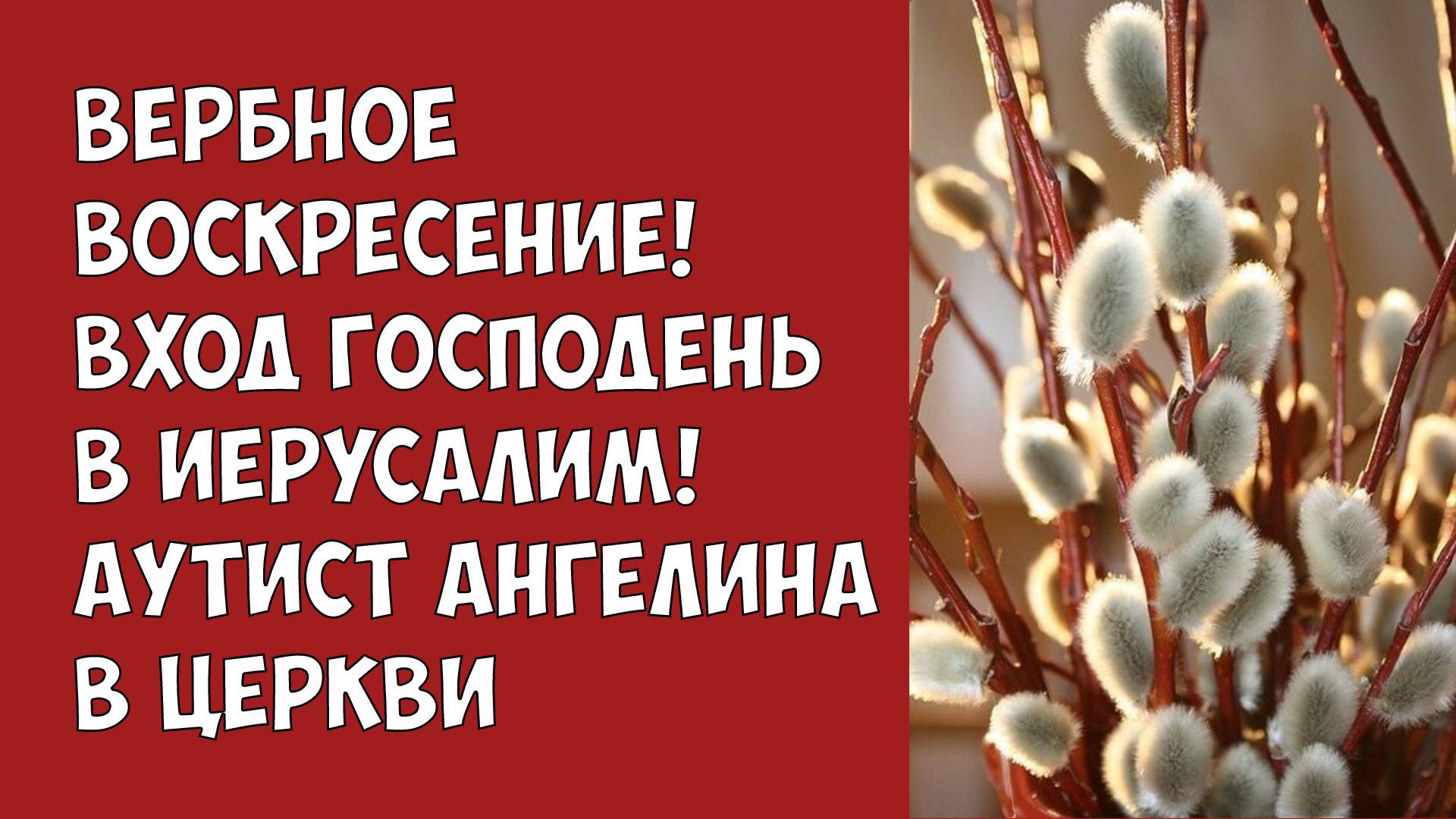 Вербное Воскресение! Вход Господень в Иерусалим! Аутист Ангелина в церкви
