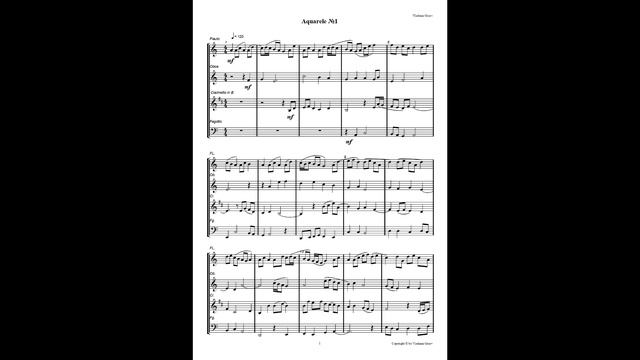 "Четыре акварели для квартета деревянных духовых" 1aquarele