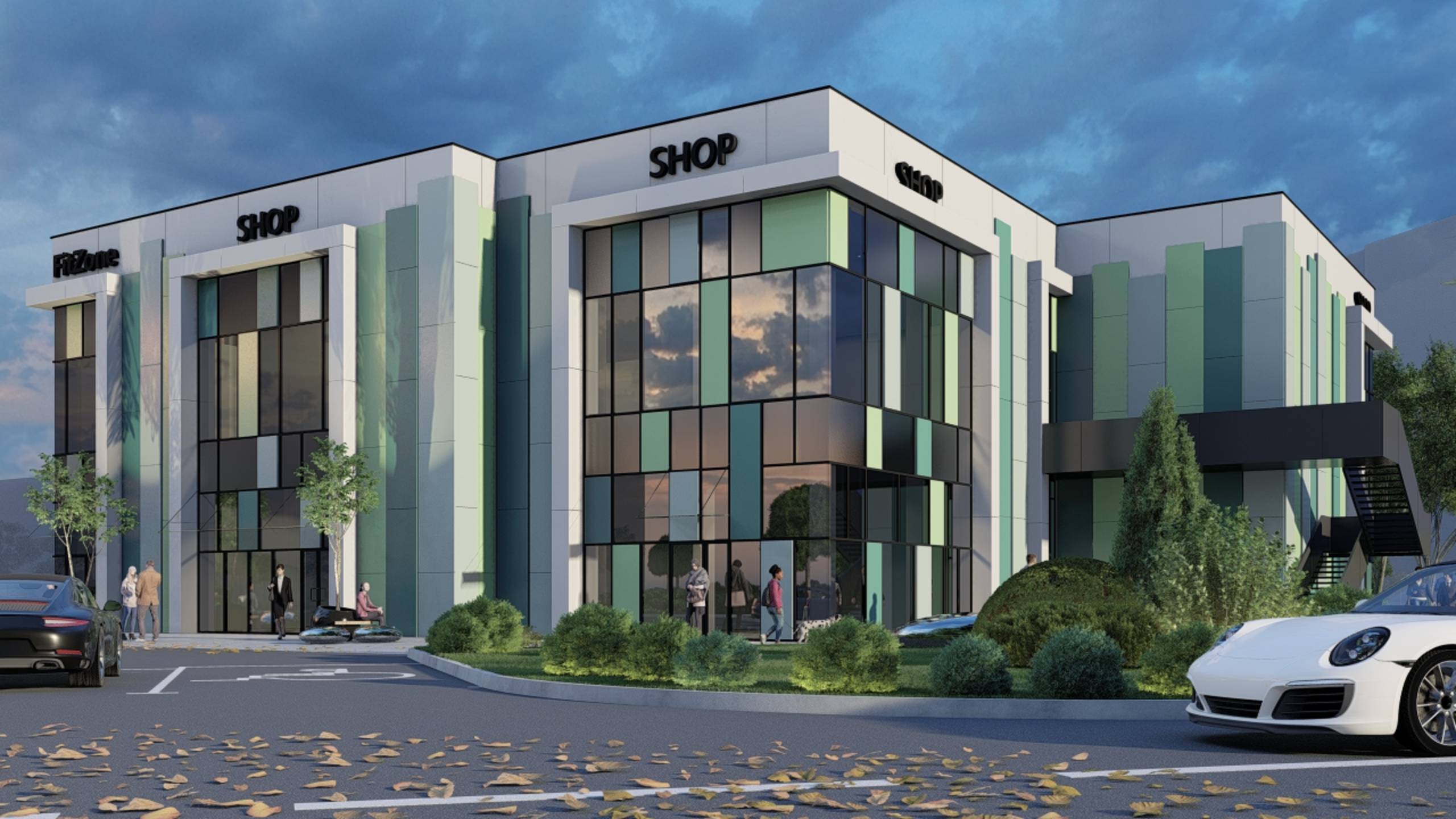 Архитектурные решения. Торговый центр в духе Мондриана