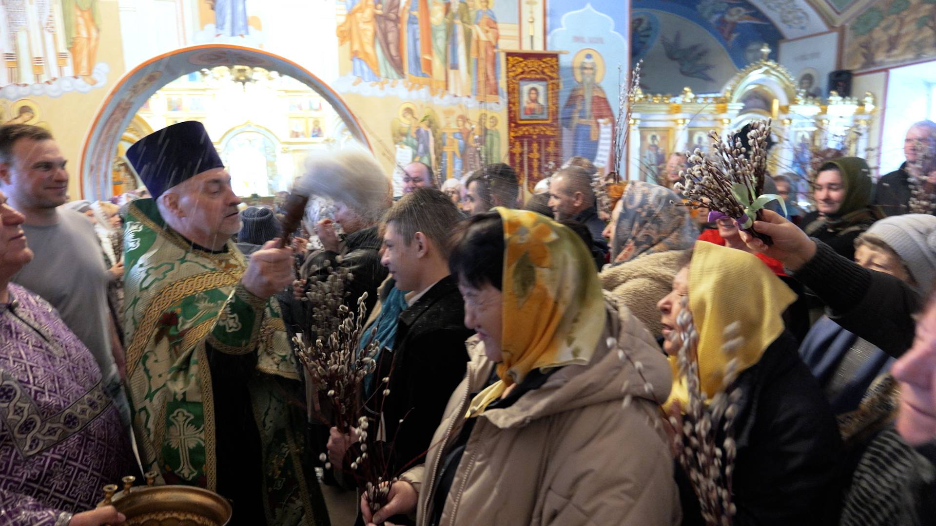 Всенощное бдение накануне Вербного воскресения.