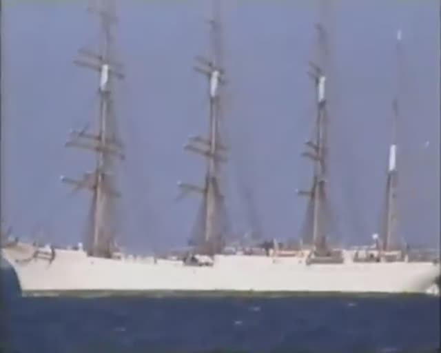Барк  _ Седов_. Sailing ship _Sedov_.