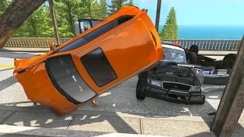 Аварии на скоростном автомобиле BeamNG Drive # 11
