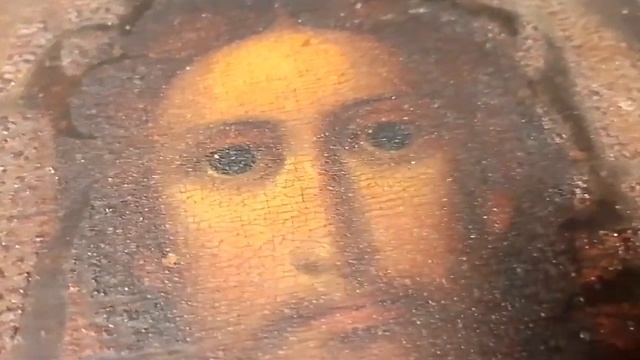 Икона "Господь Вседержитель" - весь процесс реставрации старинной иконы за пять минут