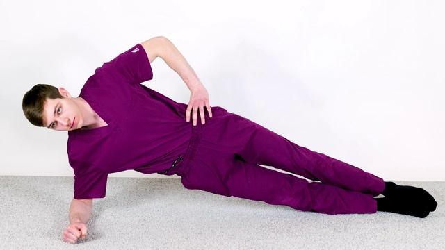 №3 Упражнения для укрепления мышечного корсета позвоночника. Боковая планка статика