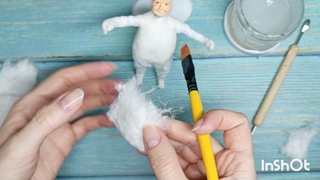 Рубашка из льняной ваты для Старичка-боровичка