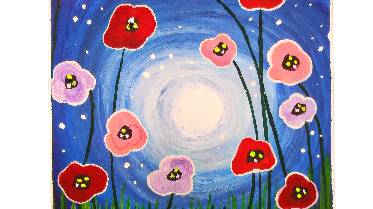 ИЗО Рисуем маки гуашью