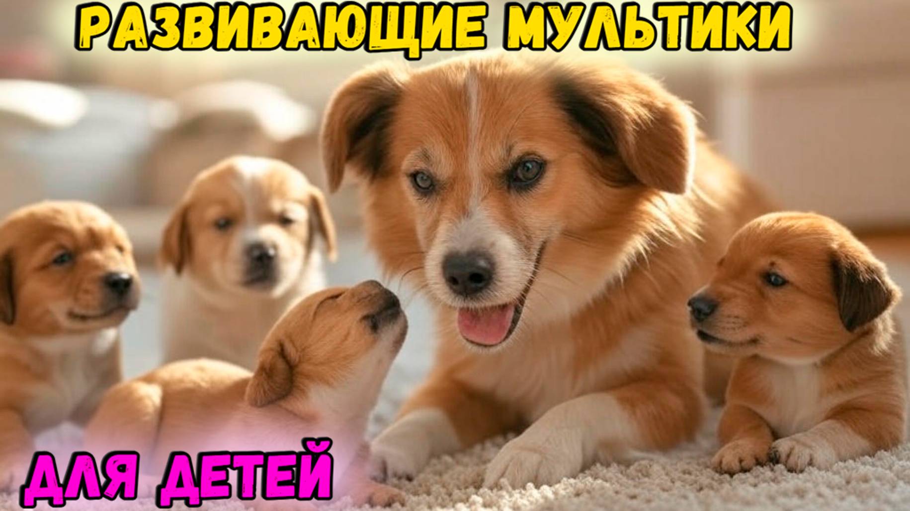 🐶 Домашние животные и их детёныши. Учим животных. Развивающие мультики