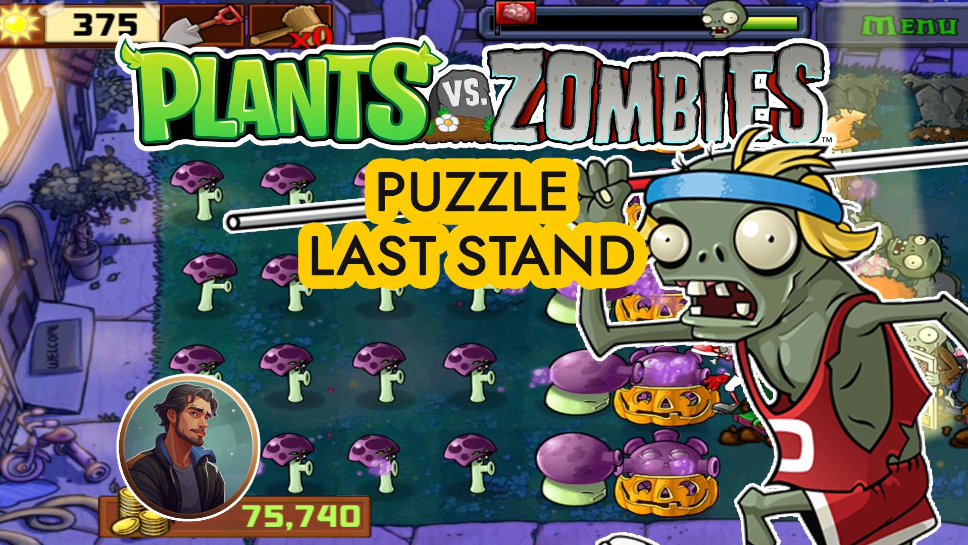 Plants vs Zombies - Last Stand -Night. Последний рубеж-Ночь|Растения против зомби. Puzzle (пазлы) #2
