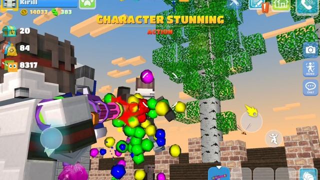 я смог поднять человека в небо спомащи пистолета в игре Party Craft