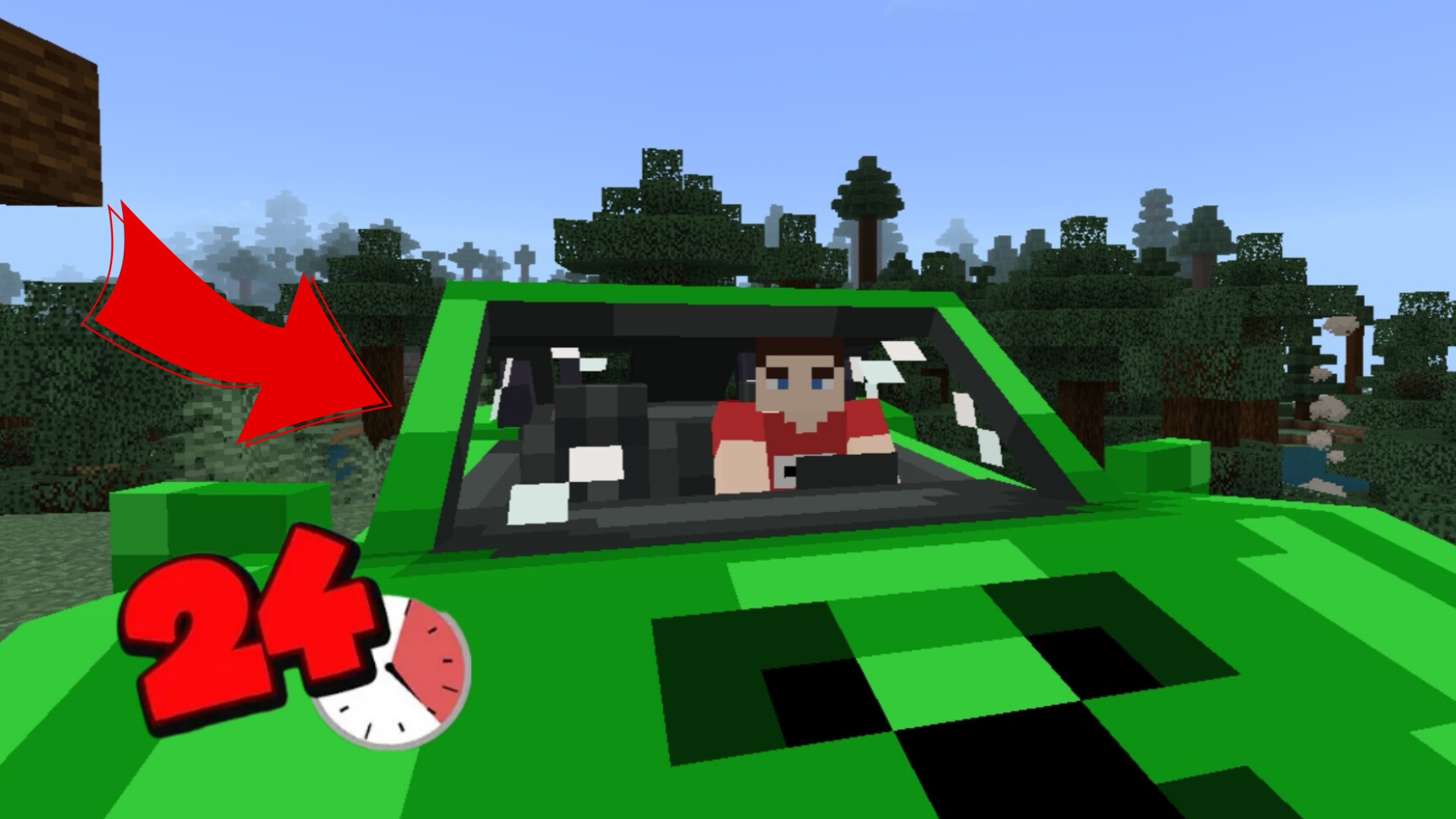 Я провел 24 часа в этой машине в Майнкрафте | ManeLego minecraft