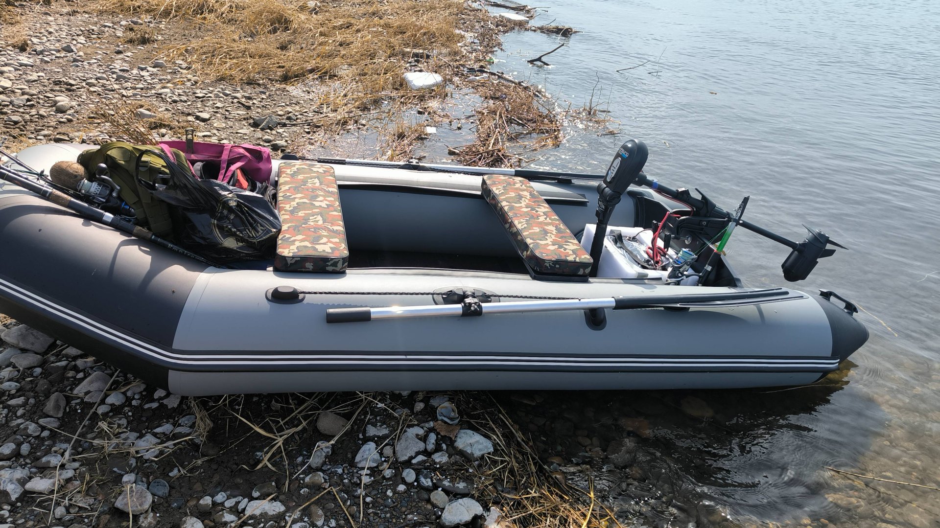 поездка на протоку испытание лодочного электромотора полная загрузка