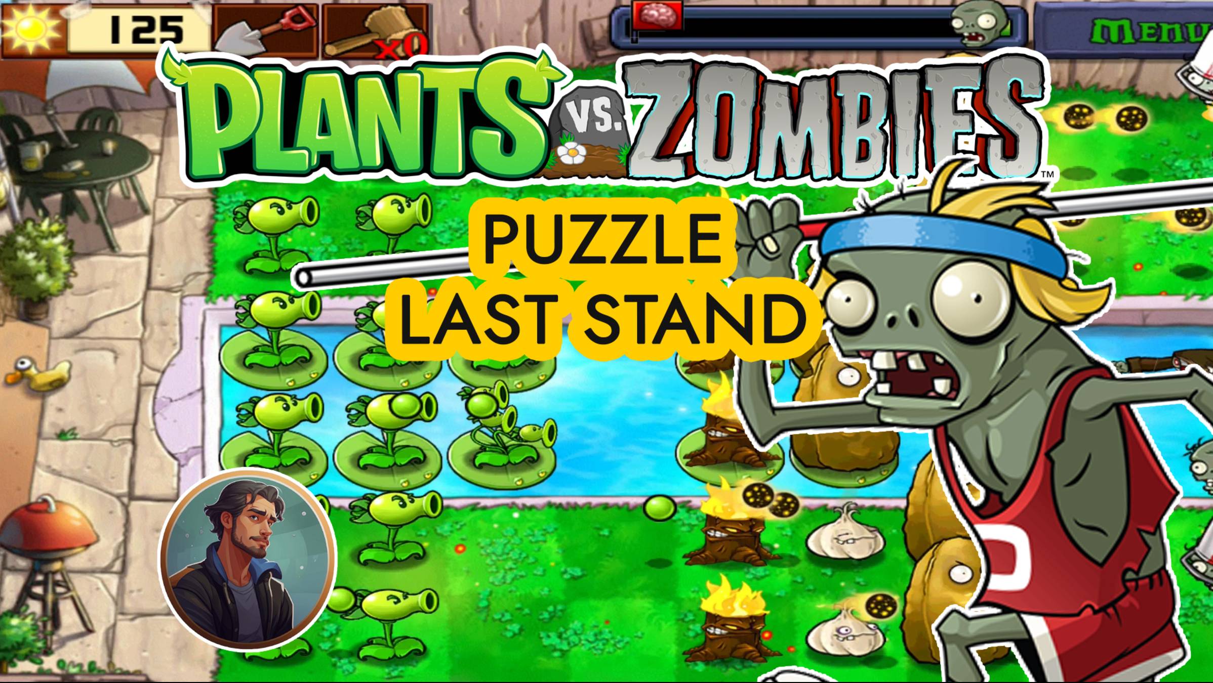 Plants vs Zombies - Last Stand-Pool.Последний рубеж-Бассейн.Растения против зомби.Puzzle (пазлы) #3