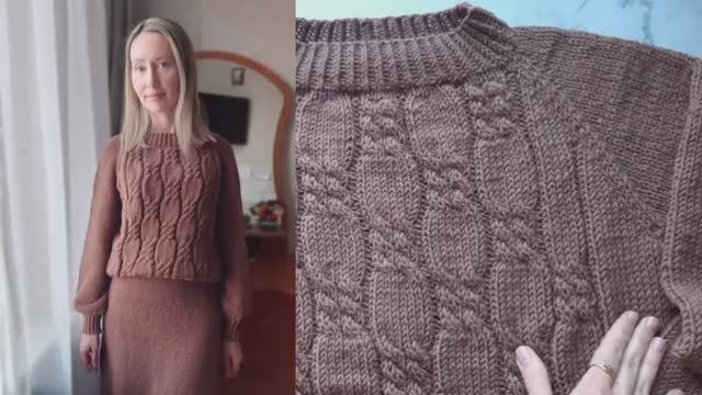 Вязаный костюм: джемпер и юбка. Как связать. Описание, пряжа, расчёты, техника вязания