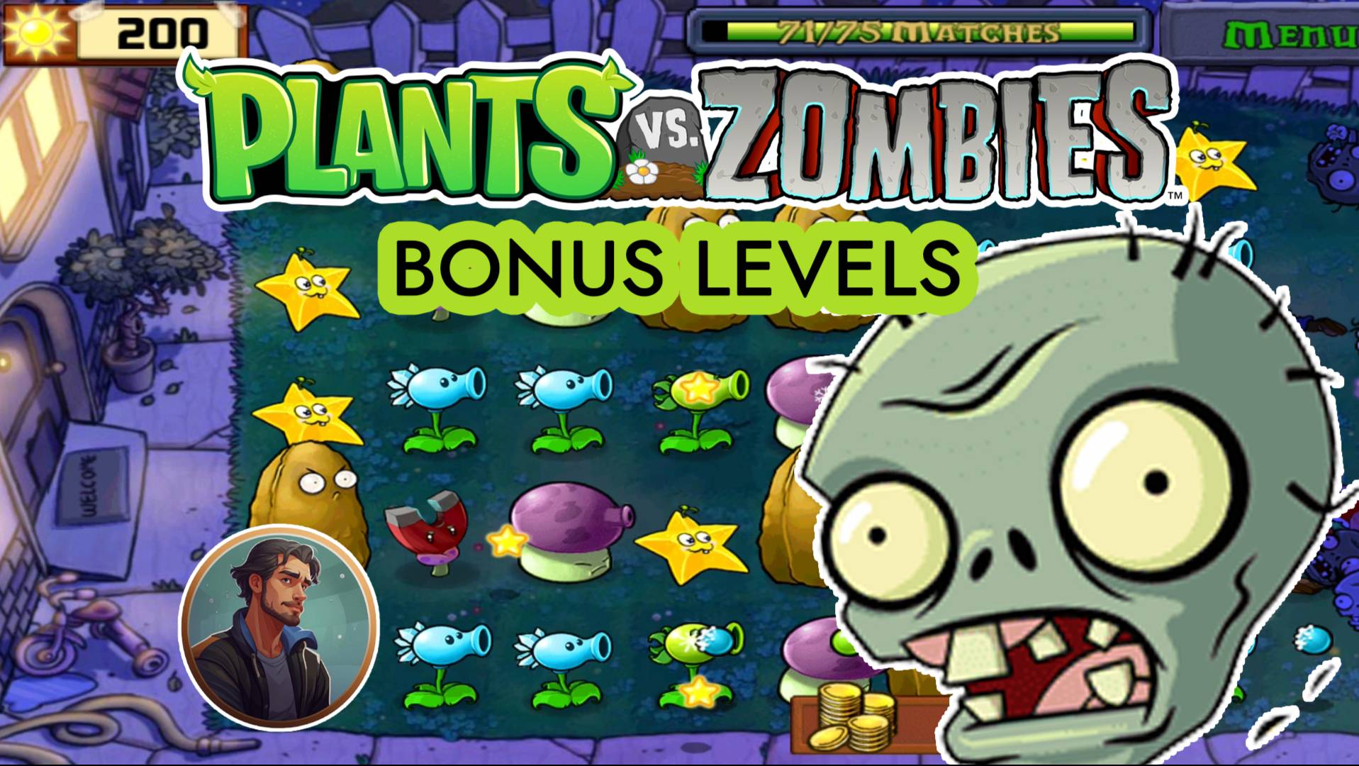 Plants vs Zombies - Beghouled. Упыренный| bonus levels (Растения против зомби, бонусные уровни)