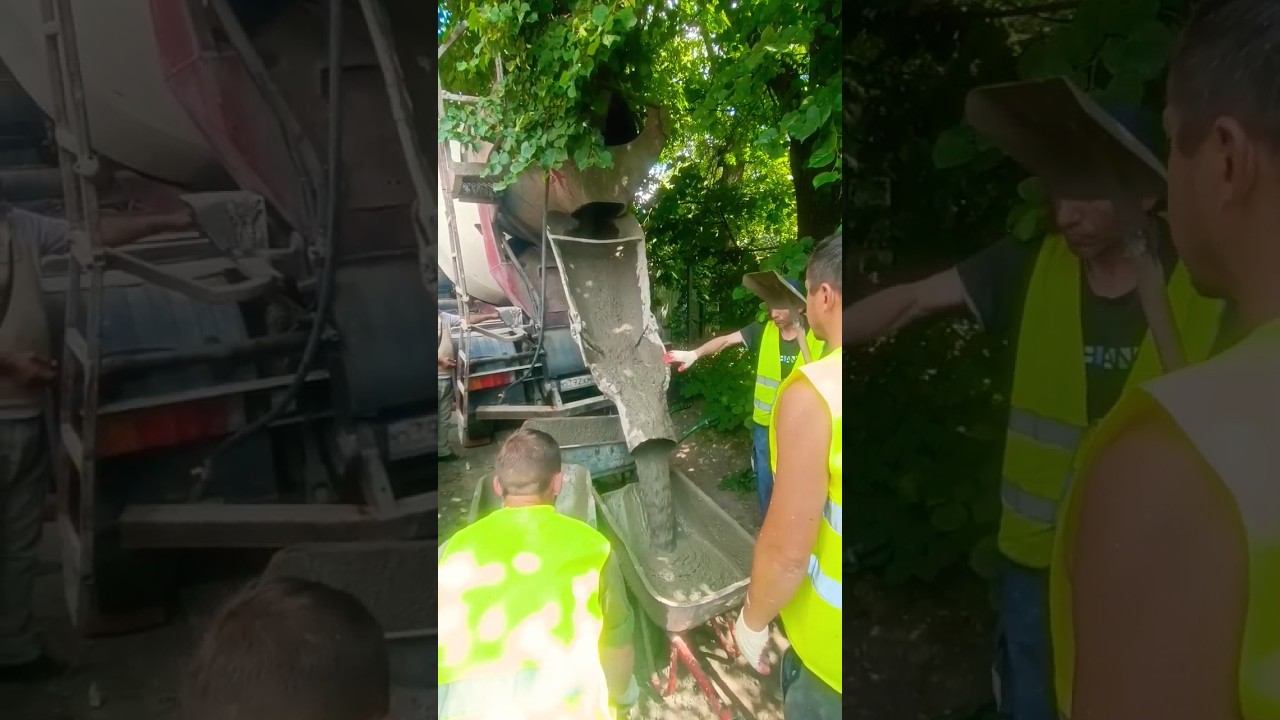 Устройство бетонной отмостки вокруг дома.