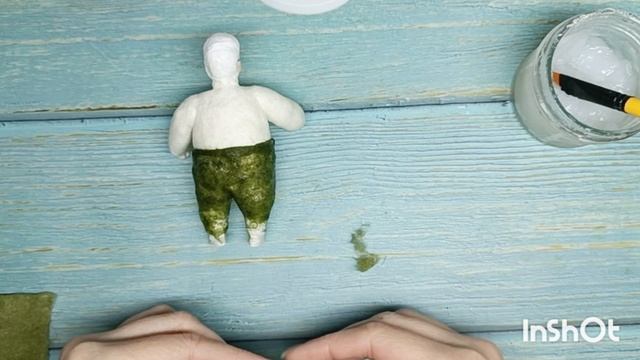 Комбинезон для ватной игрушки. Старичок-боровичок.