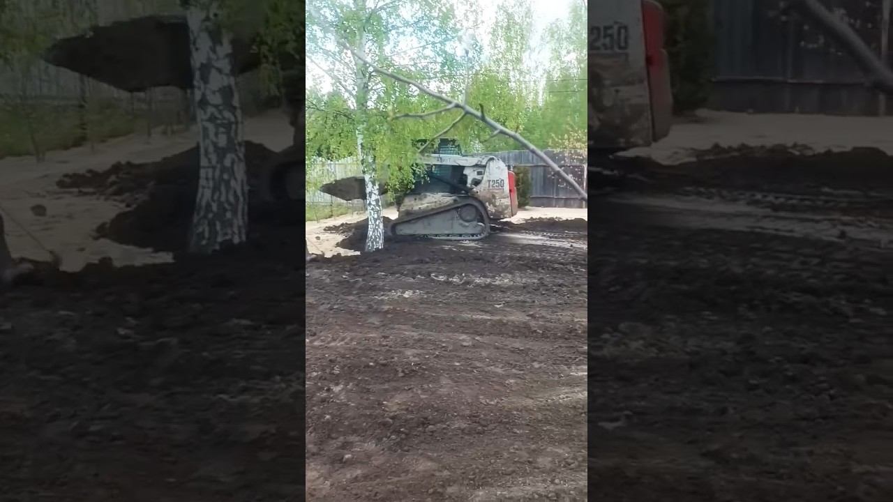 Распределения грунта по участку, подготовка к посеву газона. #благоустройствоучастка